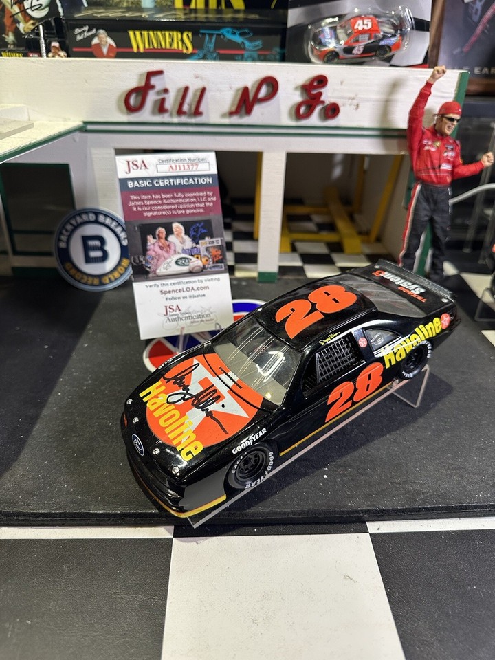 Davey Allison Autographed Texaco 1:24 Diecast Signed JSA Certified ...
