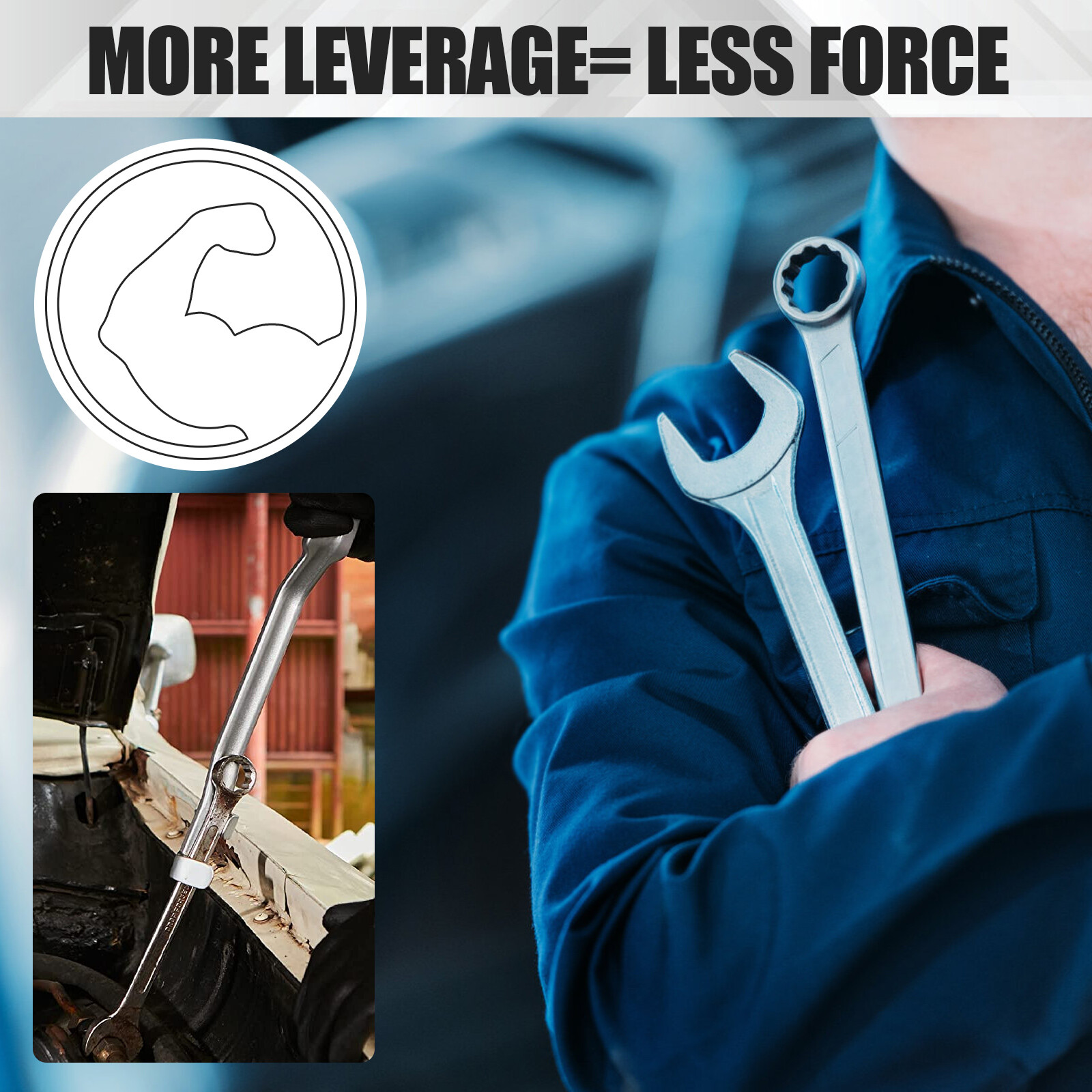 Wrench Extender Bar Extra Long Extension Tool Torque Amplifier Garage ...