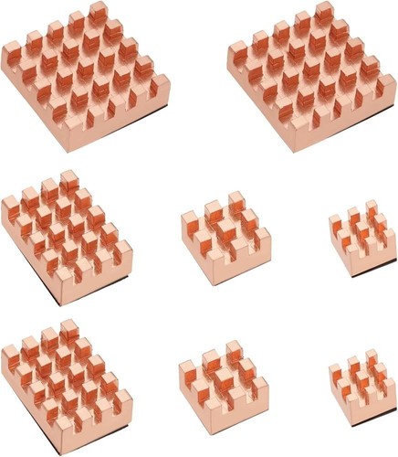 8PCS Copper Heatsink Radiator CPU Copper Radiator with Thermal ...