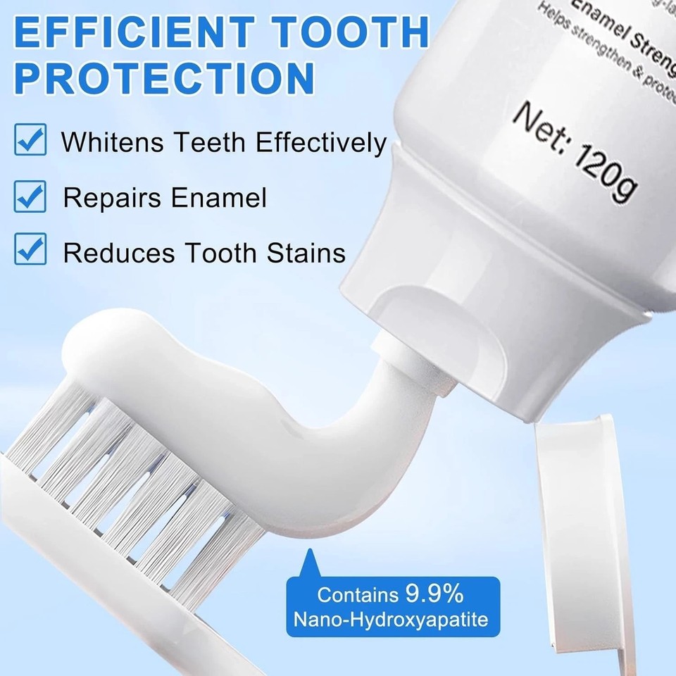 9.9% Hydroxyapatite Toothpaste 2 Pack, Fluoride-Free Nano ...