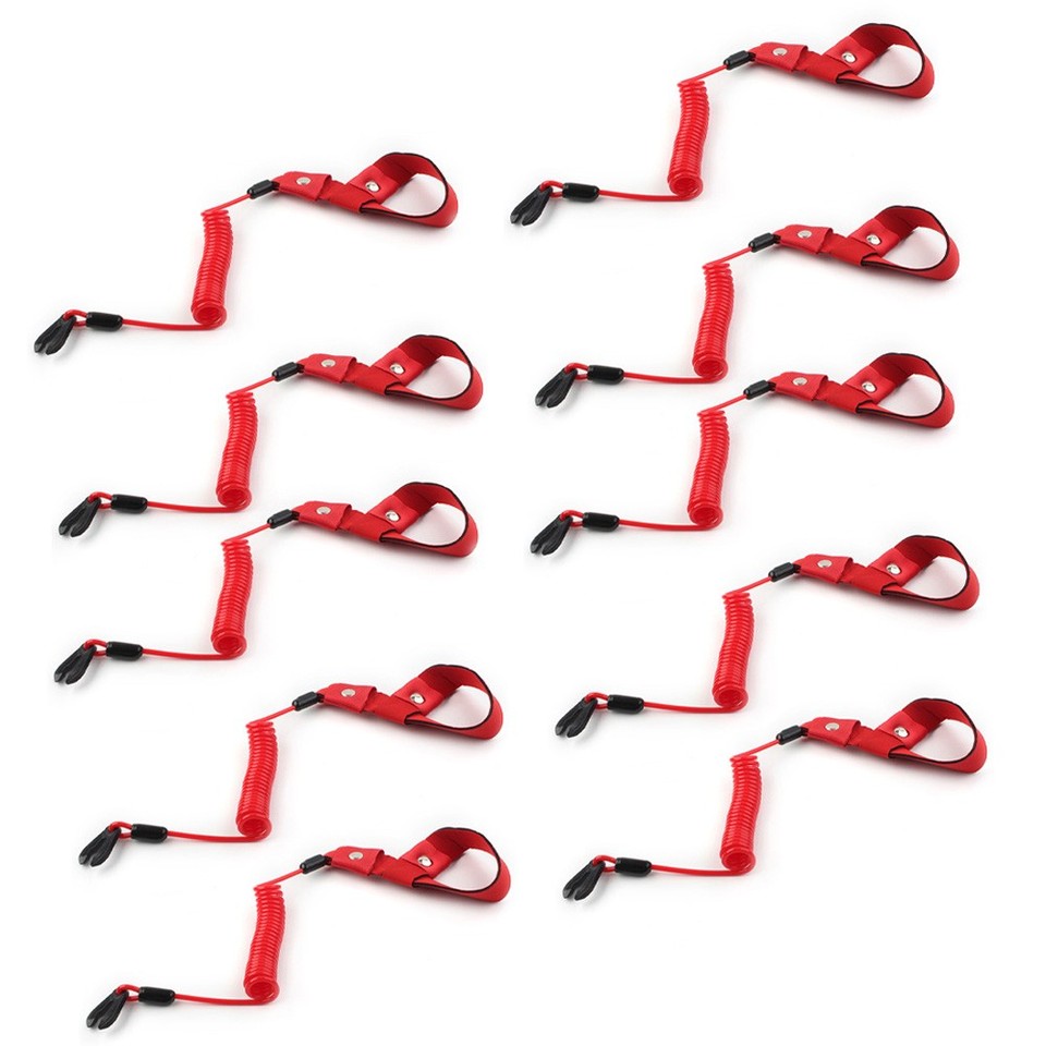 10PCS Stop Kill Key Floating Safety Wrist Lanyard For Yamaha Jet Ski ...