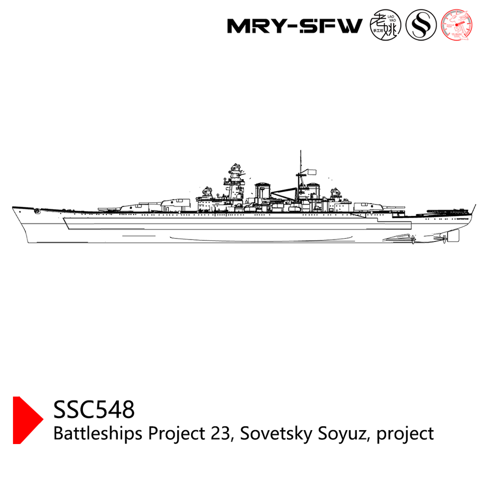 SSC350548S-A 1/350 USSR Battleships Project 23 Sovetsky Soyuz Project ...