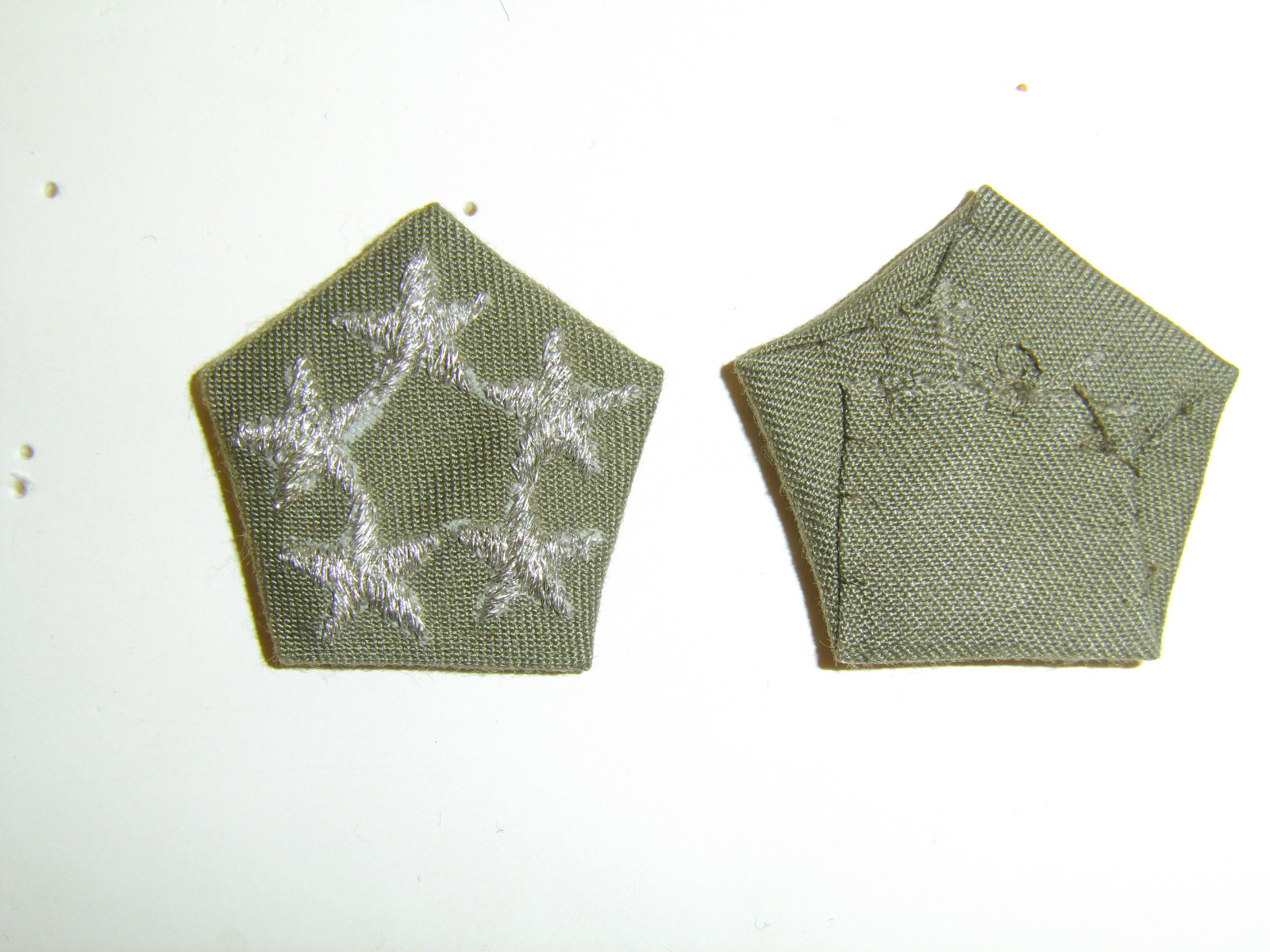 b3365p US Army 5 Star General Stars embroidered stars only gray pair ...