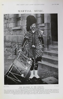 1903 PRINT DRUMMER OF THE GORDON HIGHLANDERS JAMES HOEY PIPE BAND | eBay UK