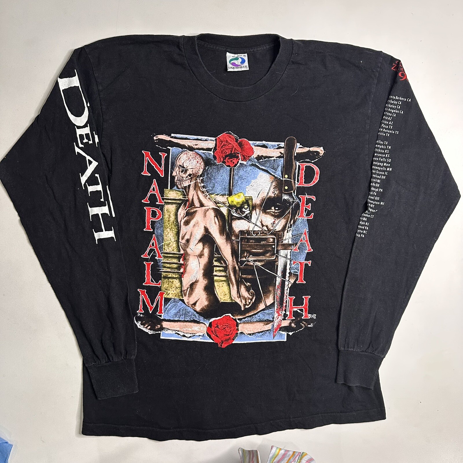 Vintage Napalm Death Diatribes 1996 Tour Long Sleeve … - Gem