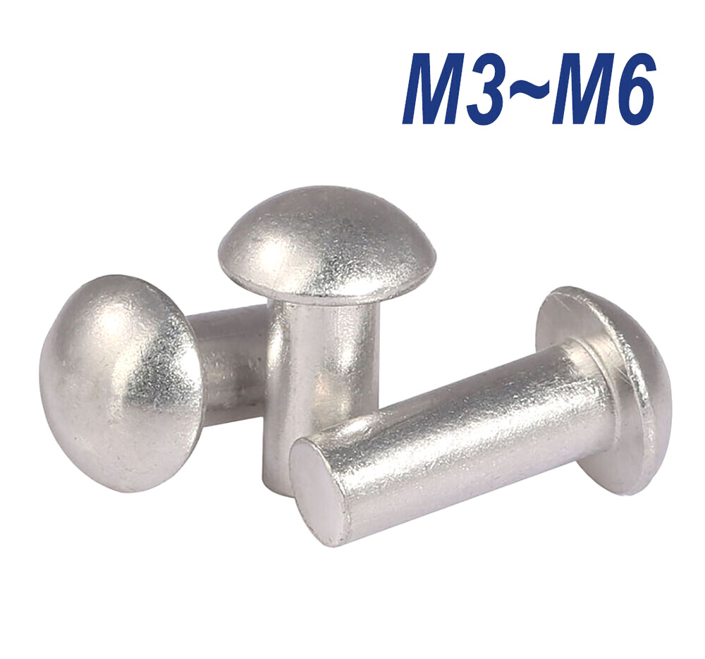 Solid Aluminium Round Head Rivets M3 M4 M5 M6 Lg=4mm~30mm Aluminum ...