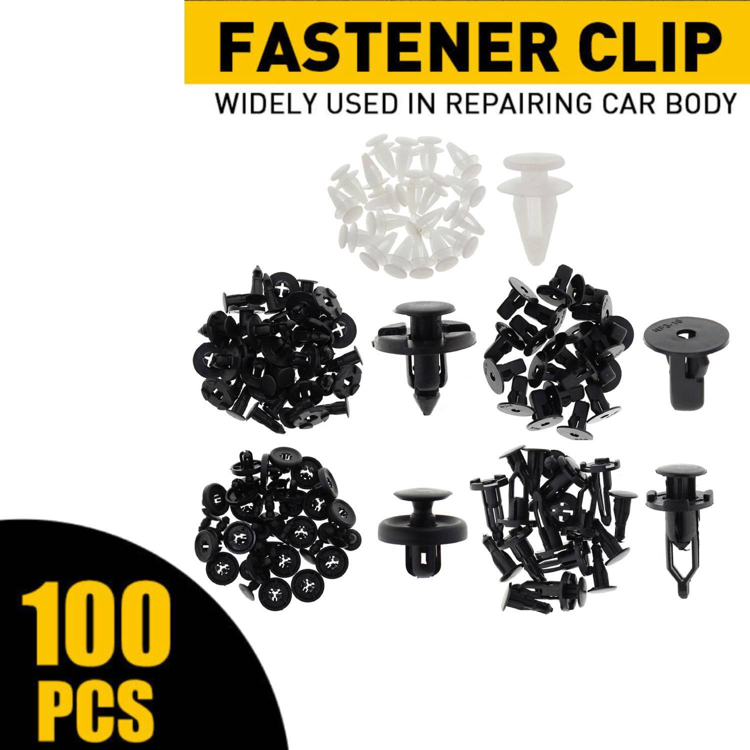 100x For Toyota Engine Cover Inner Fender Bumper Clips Screw Rivets 7 8 ...