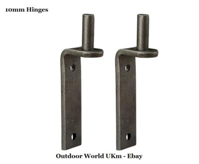 10MM WROUGHT IRON GATE METAL WALL HINGES HANGERS FITTINGS BRACKETS ...