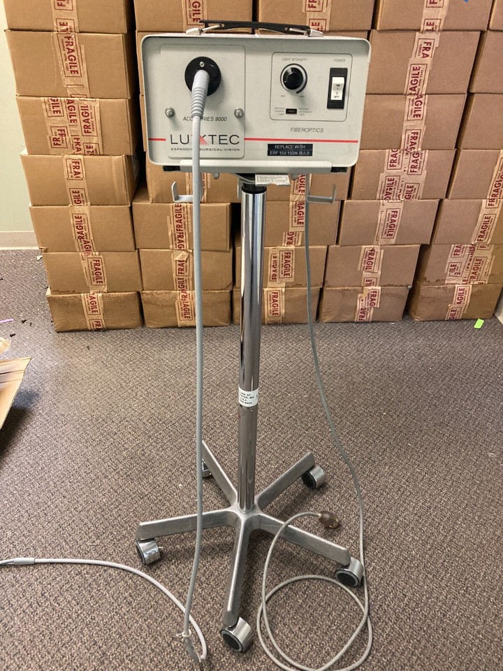 LUXTEC FIBEROPTICS ACO Series 8000 Light Source & Head Lamp Light ...