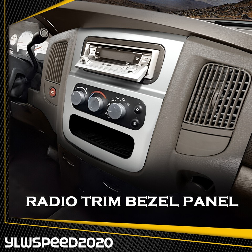 Fit For 02-05 Dodge Ram 1500 Dash Radio Bezel Climate Trim Panel Vent ...
