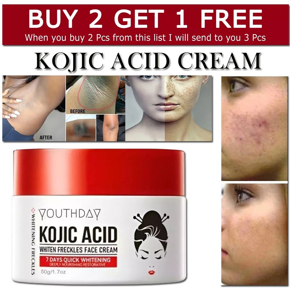 Kojic Acid Cream Before And After Pigmentation Serum, 2% Kojic Acid