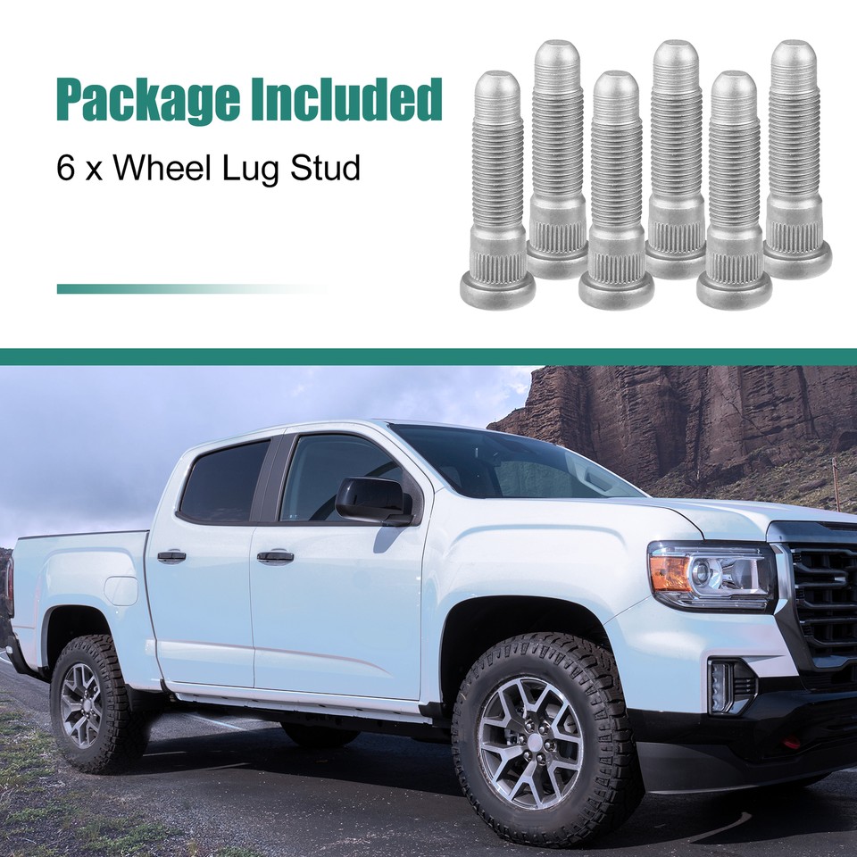 Chevrolet Front Wheel Studs M14x1.5 Long Serrated Multi-Purpose Studs ...