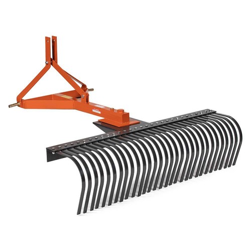 Titan Attachments 3 Point 5 FT Landscape Rake for Compact Tractors ...