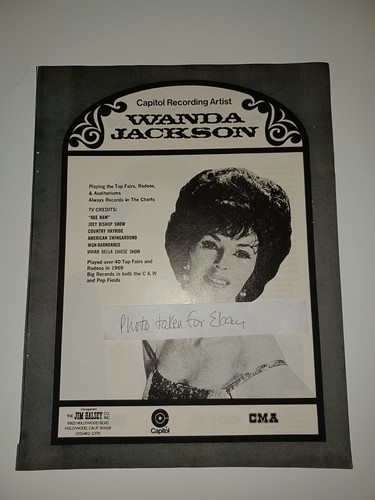 Wanda Jackson & Hank Thompson 1970 8x11 Magazine Ad | eBay
