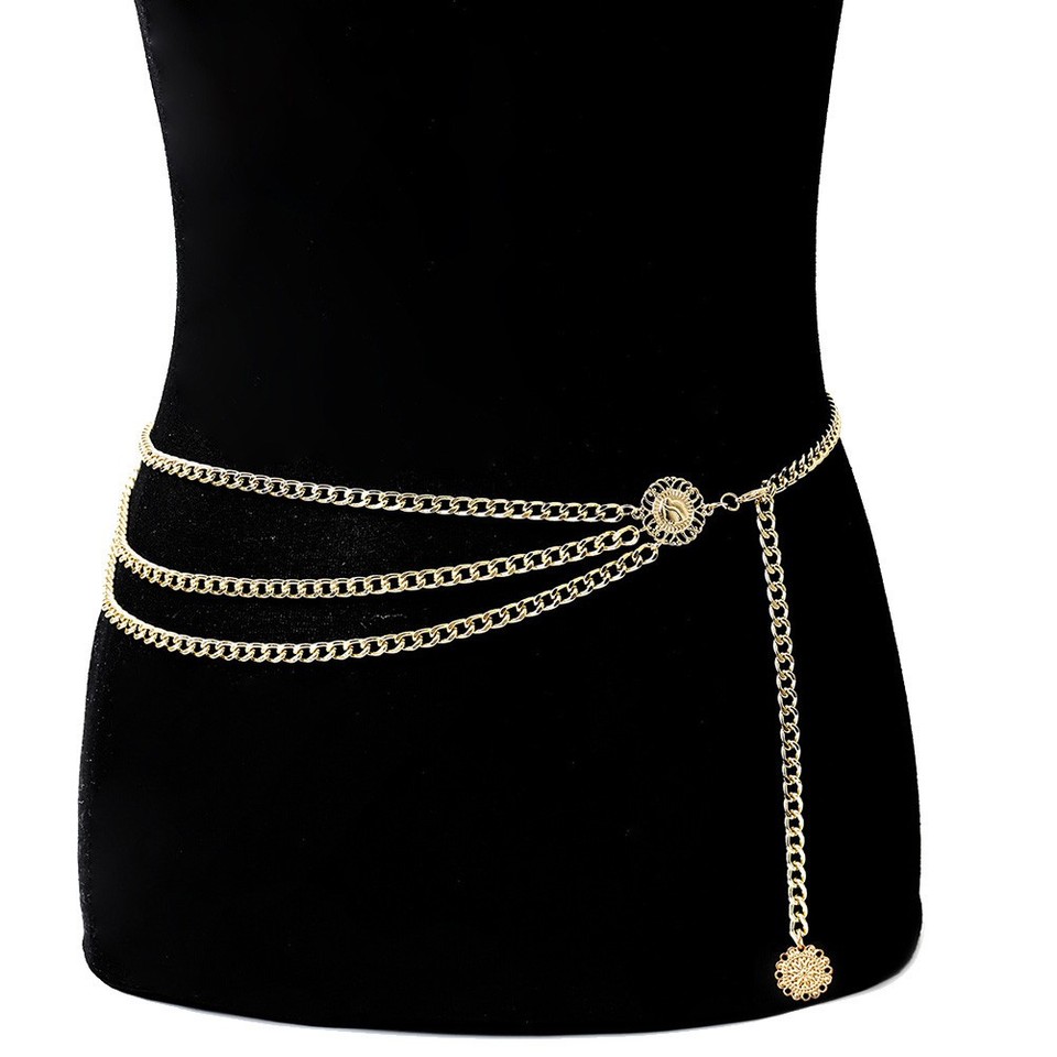 Metal Waist Chain Belt For Women Vintage Adjustable Waist Chain For ...