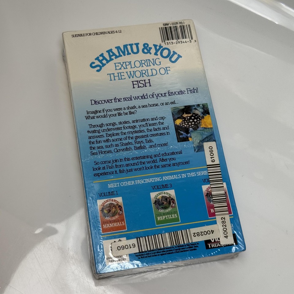 Vintage Shamu & You Exploring World of Fish VHS Sealed SeaWorld Kids ...