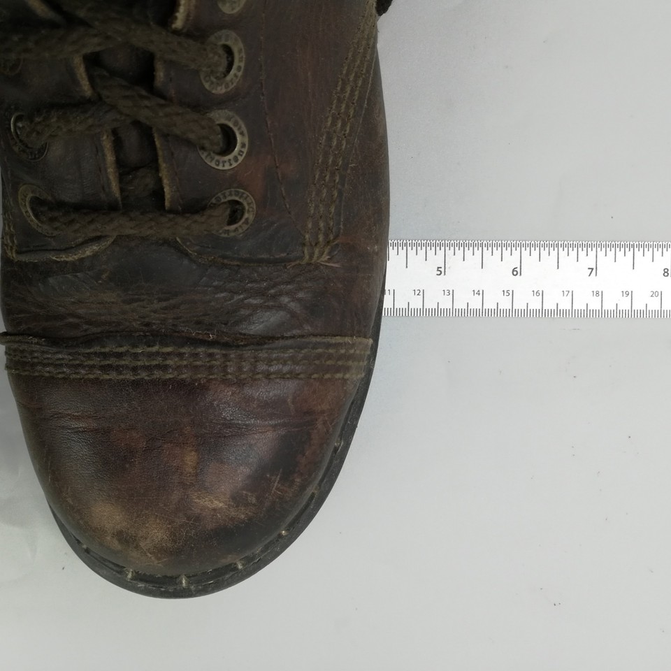 Vtg Dr. Martens Doc Shoes Mens Boots Combat Work Air Walk Brown Leather ...