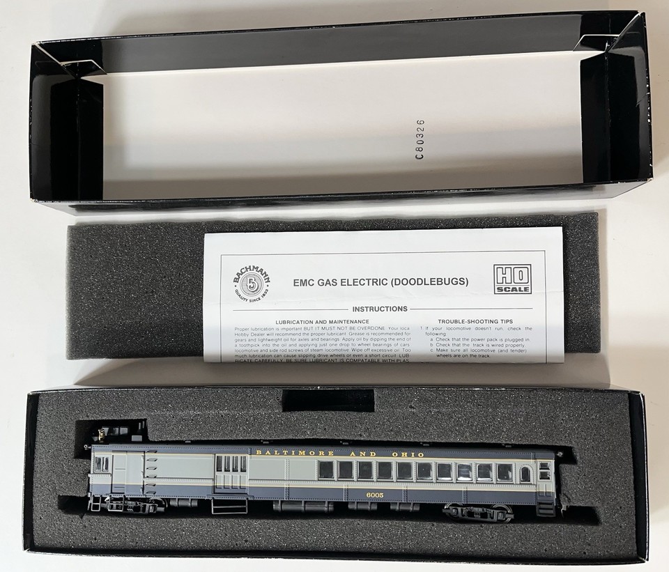 Spectrum HO Baltimore & Ohio EMC Gas Electric Doodlebug #6005, DCC ...