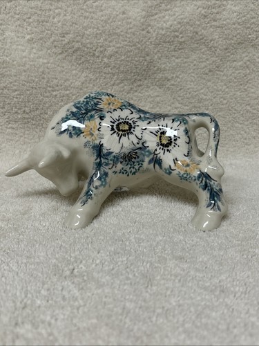Polish Pottery Boleslawiec Ceramika Artystyczna 6” Bull Elegance ...