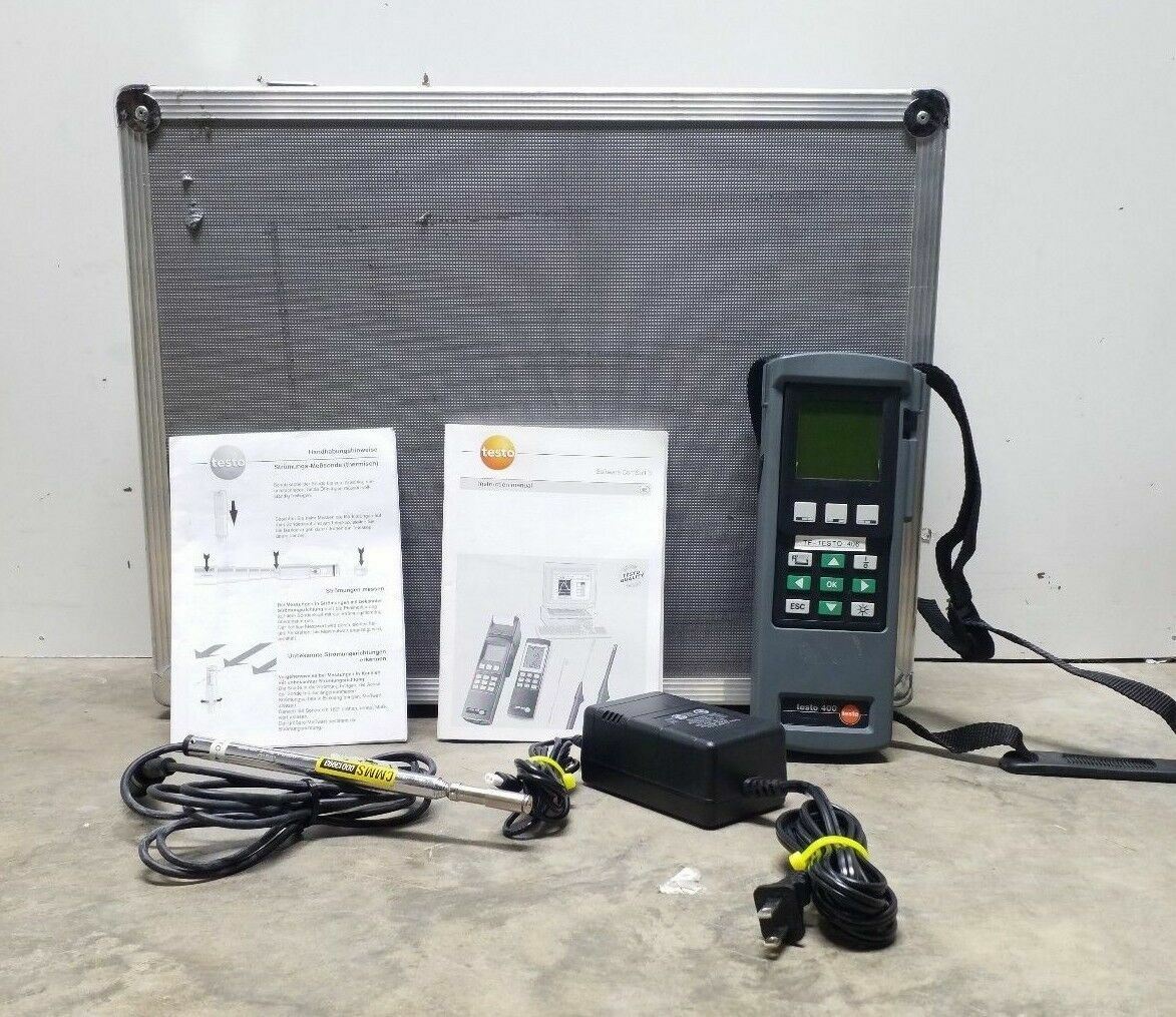 NICE TESTO 400 PORTABLE MULTI FUNCTION MEASURING INSTRUMENT W/ HARD ...