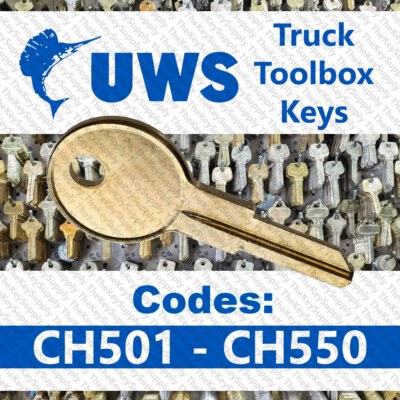 UWS Compatible Toolbox Key Pre-cut CH501 - CH550 Truck Tool Box Lock ...