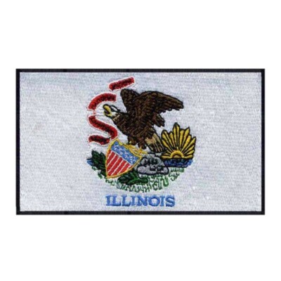 Illinois State Flag Patch US USA Embroidered - Iron On/Sew On | eBay