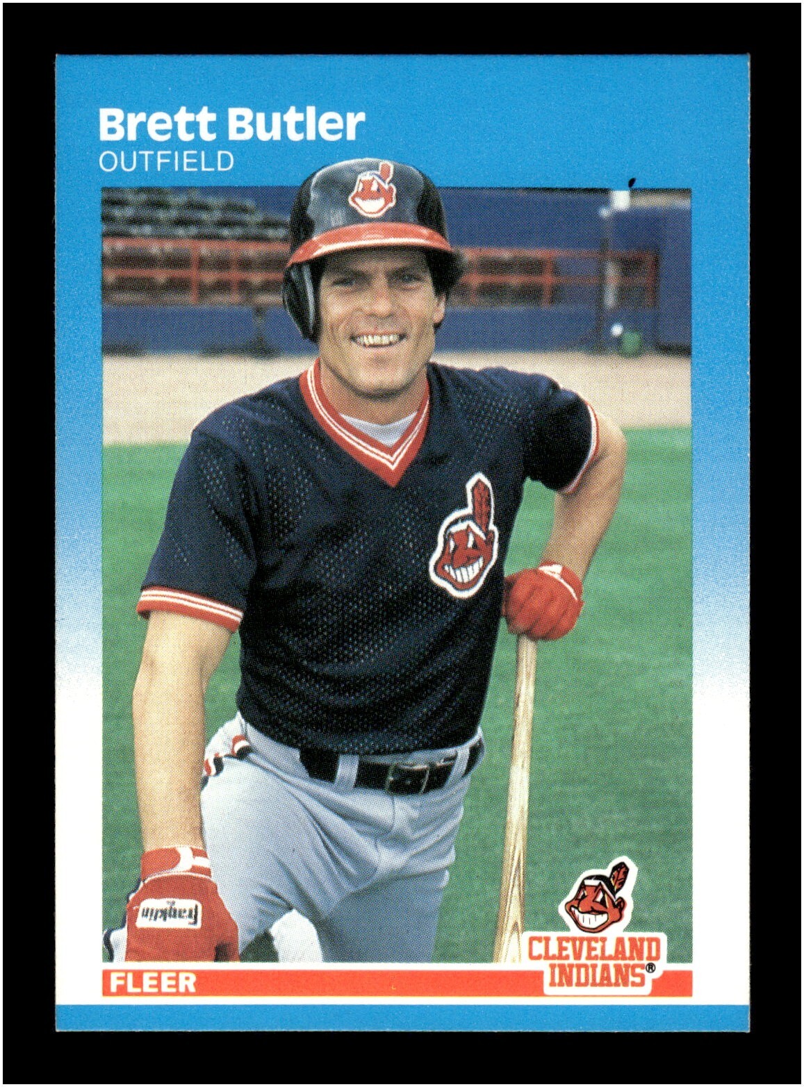 Brett Butler Cleveland Indians 1987 Fleer Glossy Baseball Card #246 | eBay