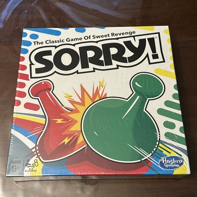 Sorry! Classic Hasbro Board Game for Kids Ages 6 and Up, Sorry Game 2-4 ...