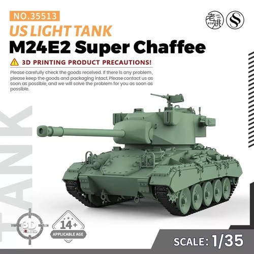 SSMODEL SS35513 1/35 Military Model Kit US M24E2 Super Chaffee Light ...