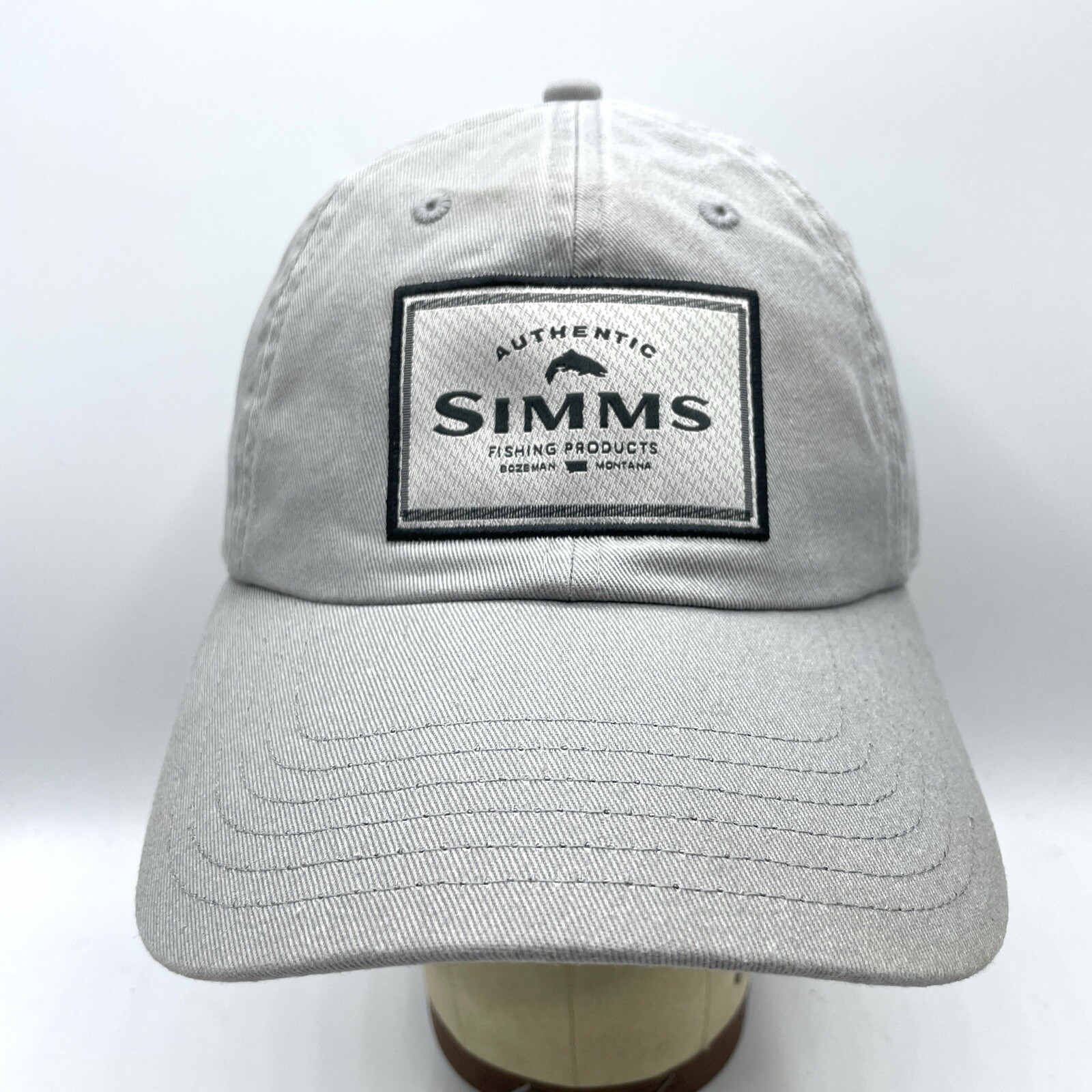 Simms Fishing Hat Adult Snapback Gray Baseball Cap Logo Patch Bozeman ...