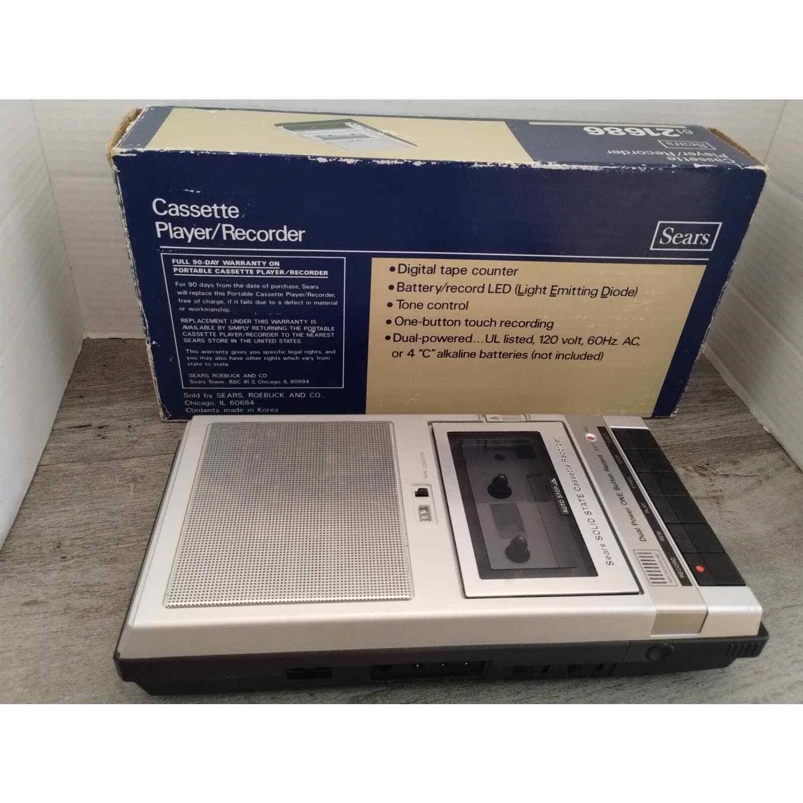 Sears Solid State Cassette Tape Player Recorder | eBay