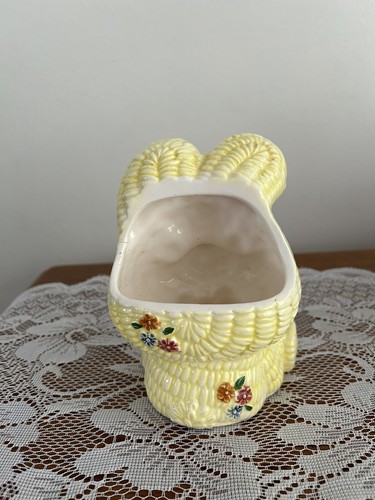 VINTAGE 1960’s HTF NAPCO Yellow Easter Bunny Figurine Planter RARE ...