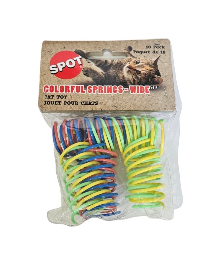 Spot Ethical Wide Colorful Springs Cat Toy 2 in (10 Pack) 77234025154 ...