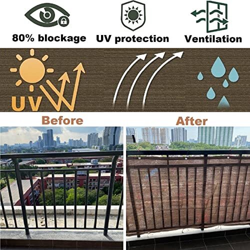 Fence Privacy Screen Balcony Sun Shade Cloth 3'3"x9'9" 80% Shade Fabric Outdoor | eBay