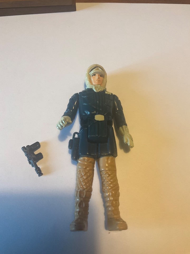 Star Wars Vintage figure Han Solo Hoth Outfit with original blaster ...