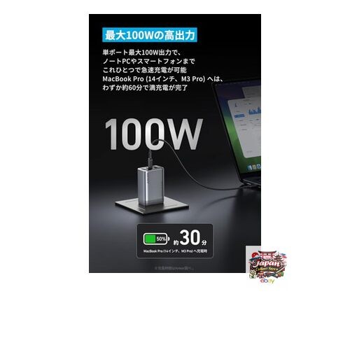 NEW Anker Prime Charger 100W 3 Ports GaN [PSE Technical Standard | eBay UK