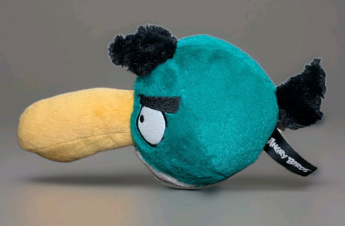 Angry Birds HAL TOUCAN Plush Green Bird Commonwealth Beak No Sound 4" x ...