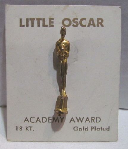 Vintage Little Oscar Academy Award Gold Plated 18 KT. Gold Plated Pin ...
