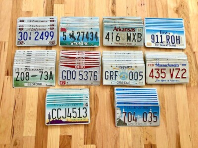 Bulk Lot of 100 License Plates- 10 of Each State in Craft Condition | eBay