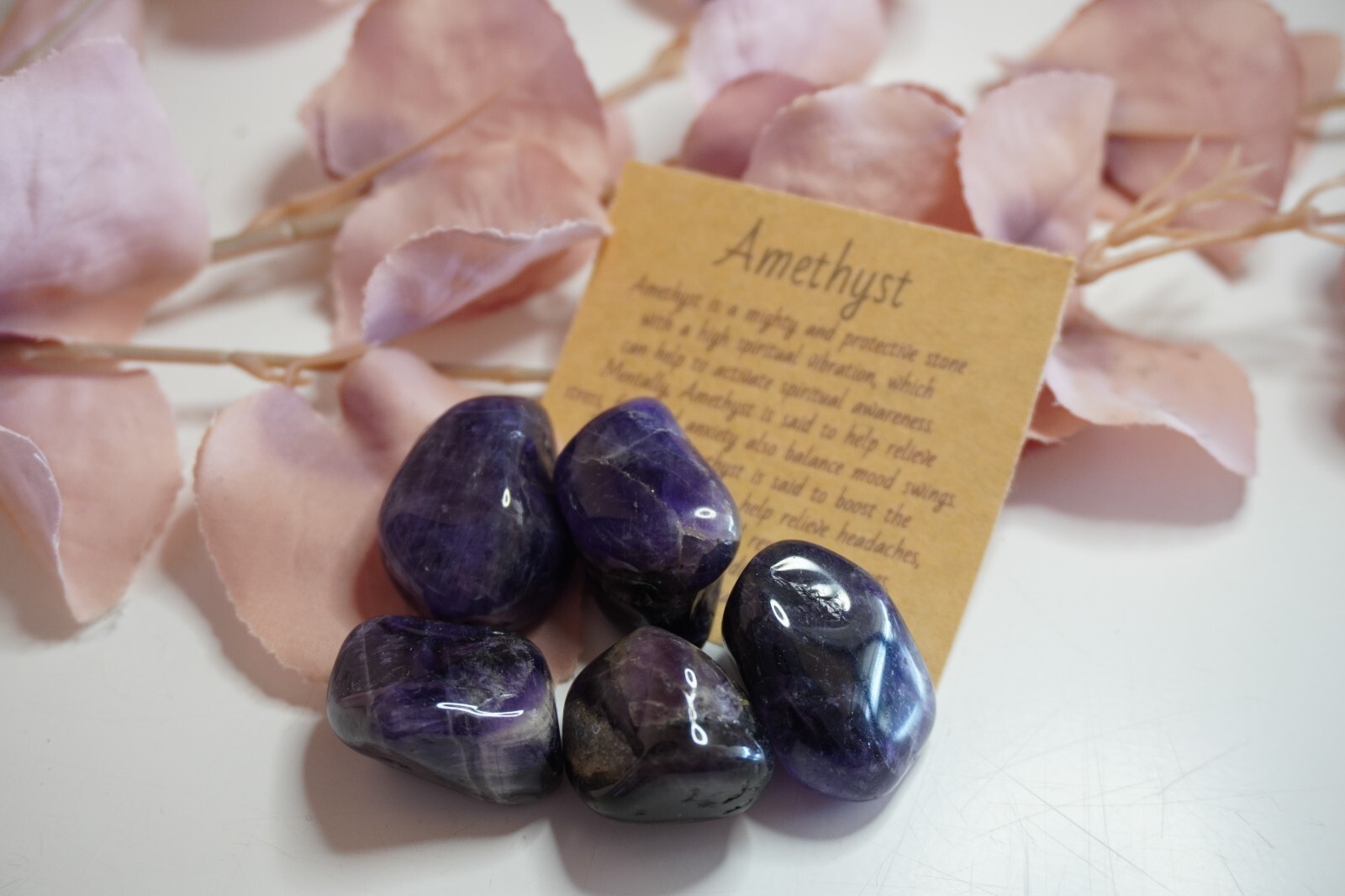 Amethyst Tumble Stone Crystal Natural Polished Tumbled Gemstone | eBay
