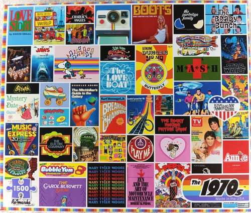 The 1970s 1500 Piece Jigsaw Puzzle with Poster 24" x 33" Made in USA by ...