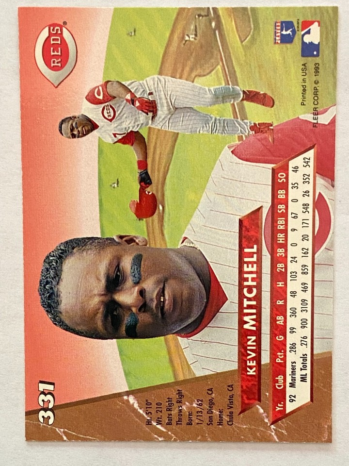 1993 Fleer Ultra #331 Kevin Mitchell Cincinnati Reds | eBay