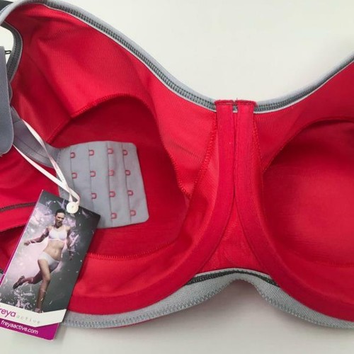 Freya 32J Sonic Racer Back Hot Crimson Molded Underwire Sport Bra Style ...