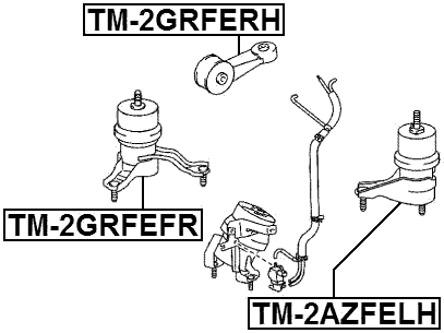 Right Engine Mount (Hydro) Fits Toyota 12362-0A010, 12362-0P050, 12362 ...