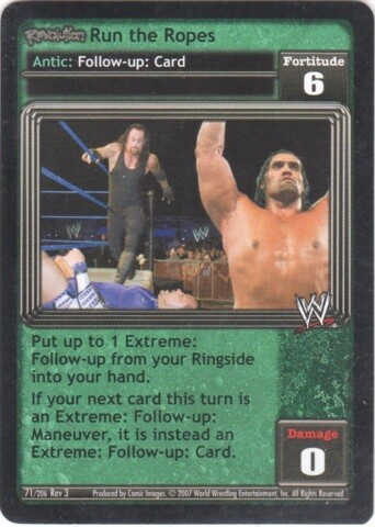 WWE: Run the Ropes [Played] card type Antics Raw Deal Wrestling WWF | eBay