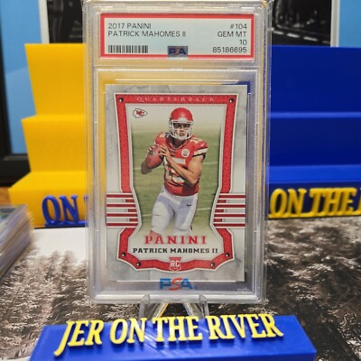 2017 Panini Patrick Mahomes II Rookie Card # 104 Graded PSA 10 GEM MINT ...