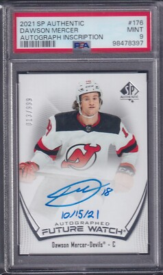 DAWSON MERCER - 2021 SP Authentic Future Watch Auto INSCRIBED #176, /50 ...