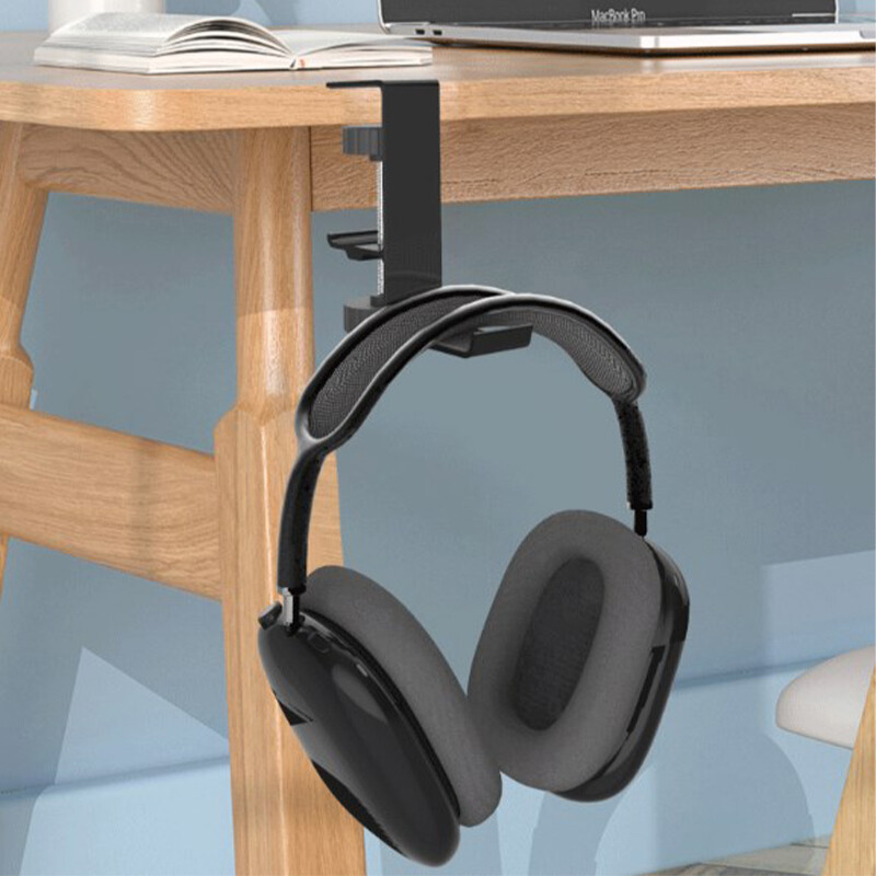 Aluminum Alloy Earphone Holder Hook Under Desk Headphone Stand Headset ...