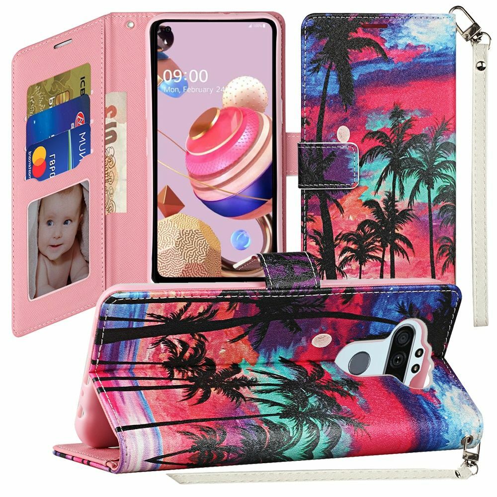 For LG Phoenix 5 / Risio 4 / K8X Deluxe Wallet Case Phone Cover ...