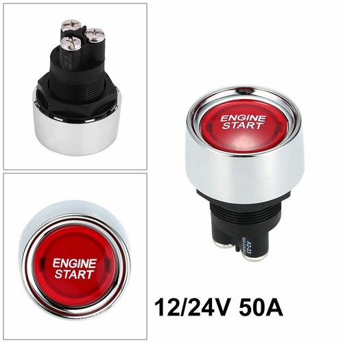 Engine Start Push Button, 12V Waterproof Car Ignition Starter Switch ...